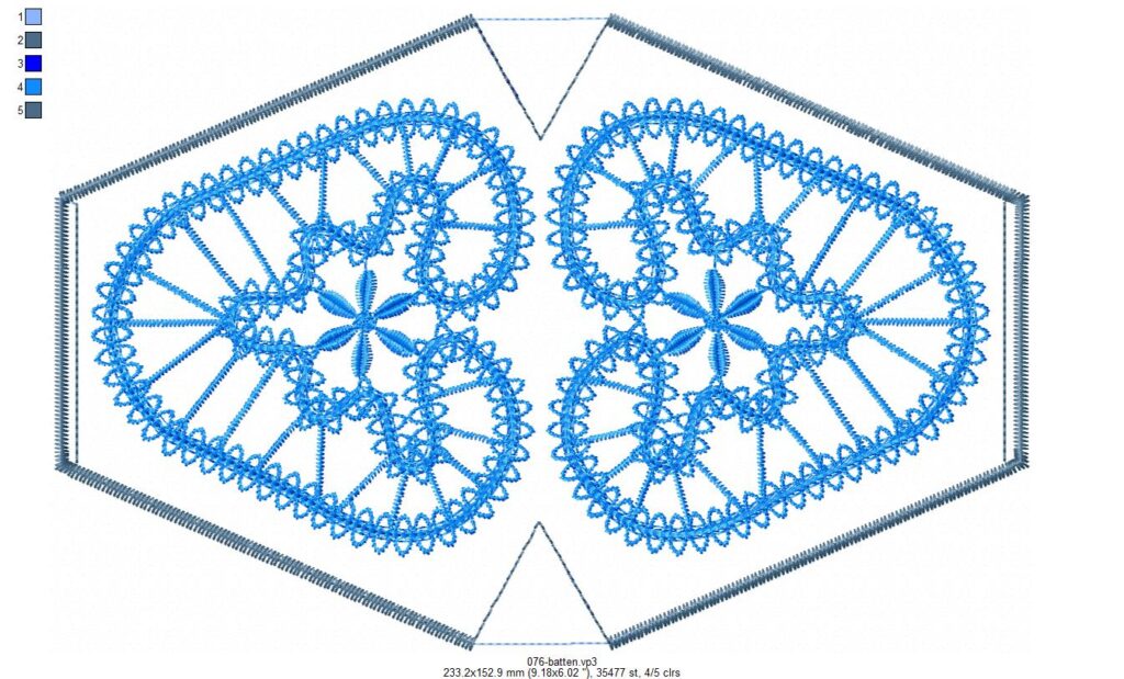 Face mask with Battenburg pattern - Lace Art Designs | Machine ...