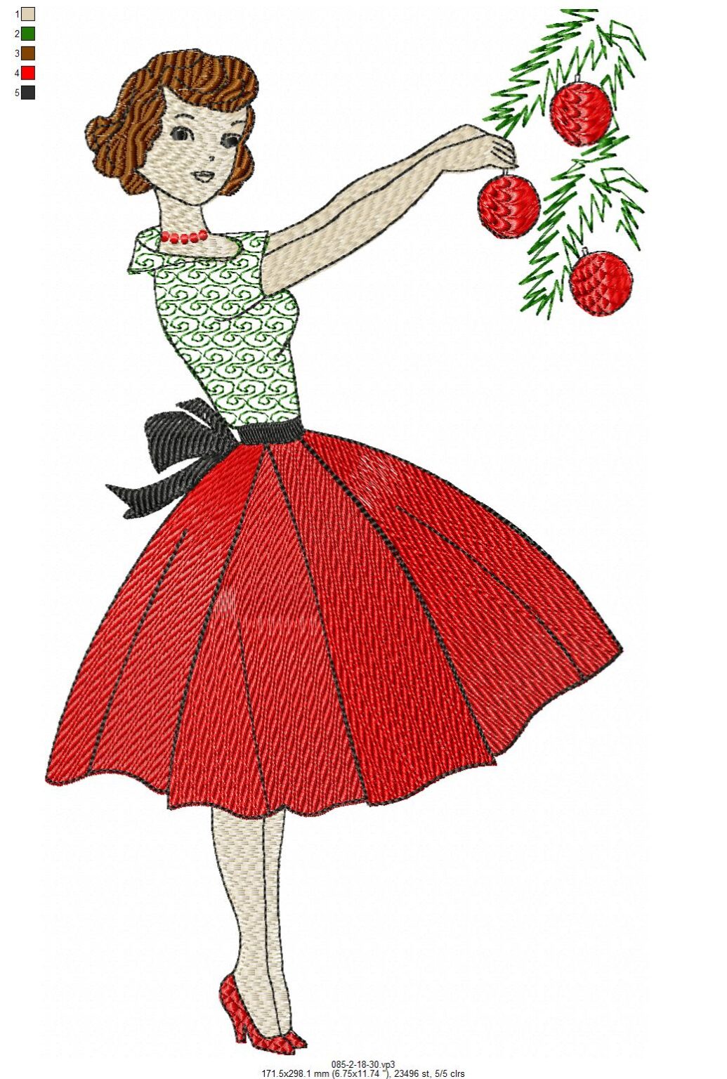 Christmas Lady embroidery design - Lace Art Designs | Machine ...