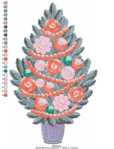 Christmas Tree, Free embroidery designs Lace & Art Designs - Machine ...