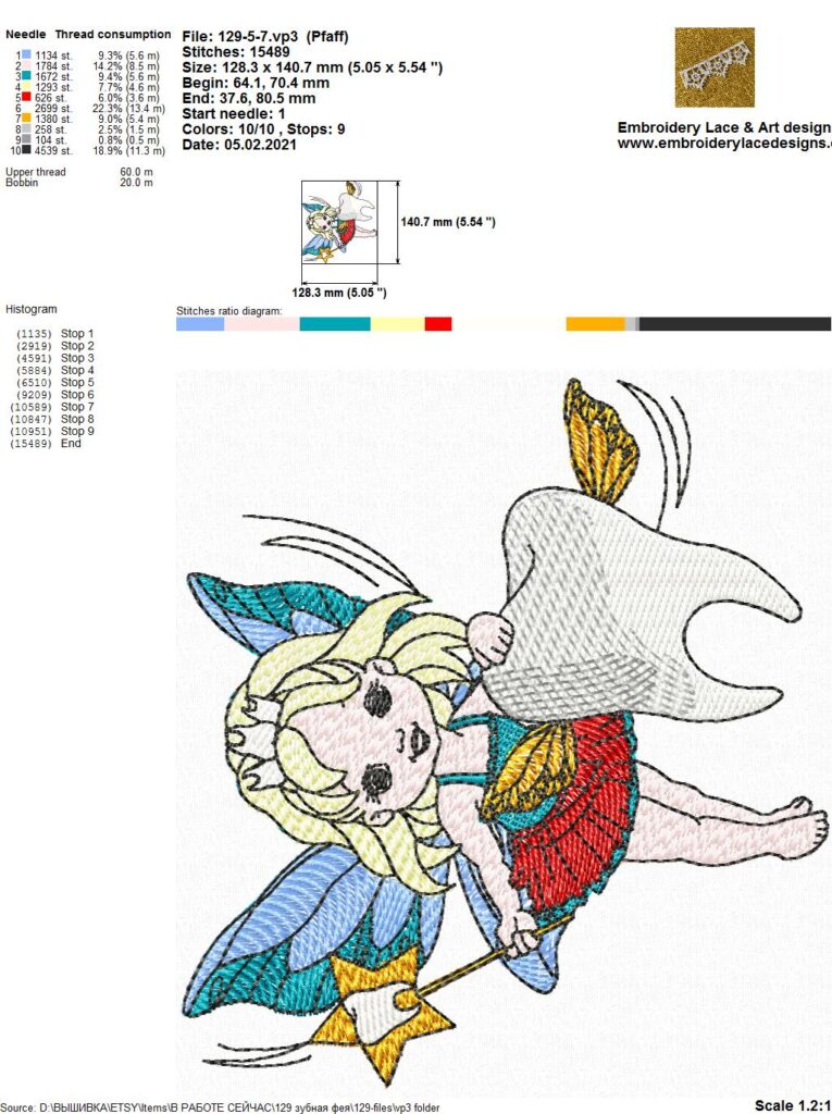 Tooth Fairy machine embroidery design - Lace Art Designs | Machine ...