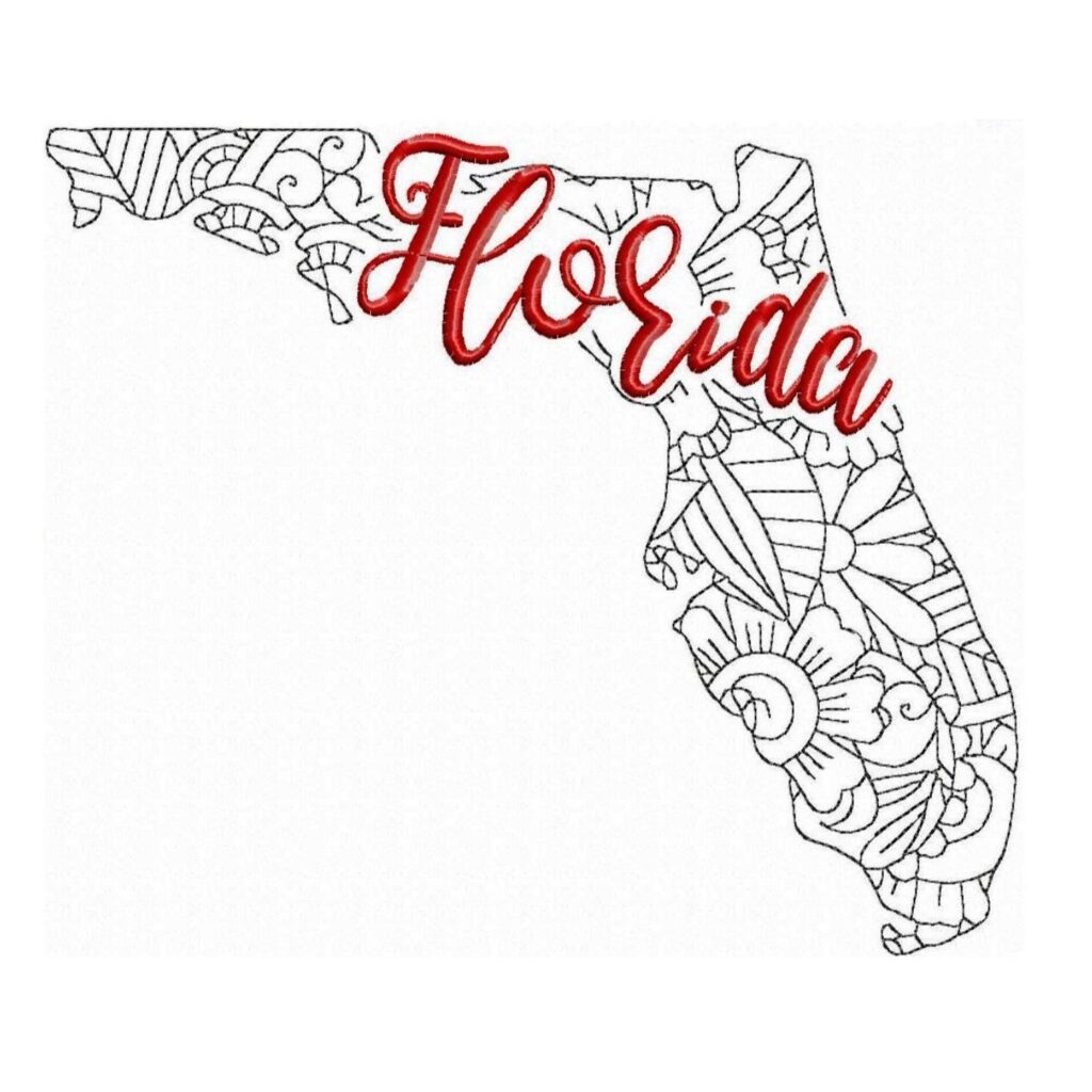 Florida embroidery design - Lace Art Designs | Machine embroidery ...