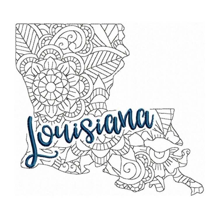 Louisiana embroidery design - Lace Art Designs | Machine embroidery ...
