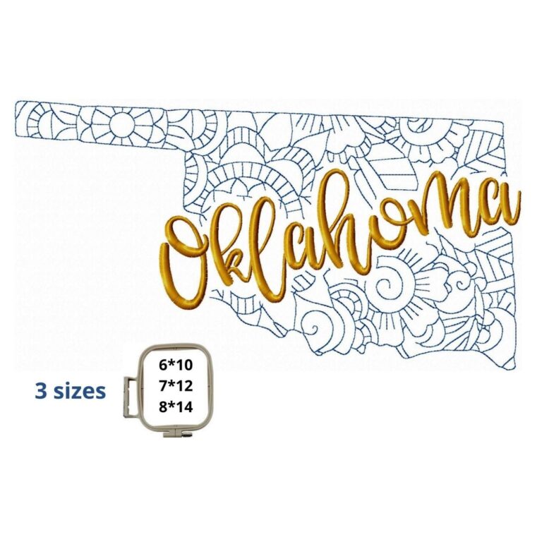 Oklahoma embroidery design - Lace Art Designs | Machine embroidery ...